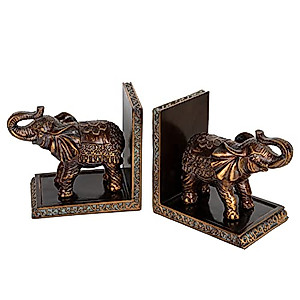 Elephant Book Ends for Shelves, Cute Bookends to Hold Books Heavy Duty, Book Ends Decorative for Home Decoration