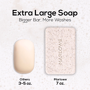 MARLOWE. No. 102 Men's Body Scrub Soap 7 oz | Best Exfoliating Bar for Men | Made with Natural Ingredients | Green Tea Extract | Amazing Scent