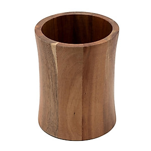 The Pretty Turtle Bamboo Kitchen Counter Utensil Crock Holder Caddy (Acacia) (RH9016)
