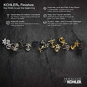 KOHLER K-45800-4-CP Alteo Handle Single Hole or Centerset Bathroom Faucet with Metal Drain, One Size, Polished Chrome