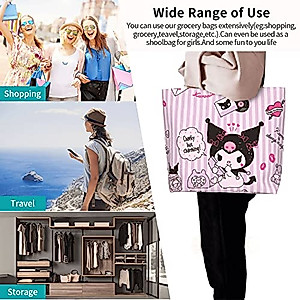 Anime Tote Bag for Women Cute Shopping Bag Kawaii Large Capacity Shoulder Bags Fashion Handbags Storage Bag