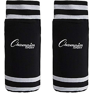 Champion Sports SL4B Youth Sock Style Soccer Shin Guards - Ages 4-6, Black, Small