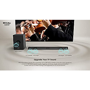 Hisense HS219 2.1ch Sound Bar with Wireless Subwoofer, 320W, Powered by Dolby Audio, One Remote Control, Roku TV Ready, Bluetooth, HDMI ARC/Optical/AUX/USB, 3 EQ Modes