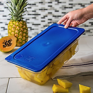 Carlisle FoodService Products 3058060 Smart Lids Third Size Polyethylene Lid, Dark Blue, 1 Count (Pack of 1)