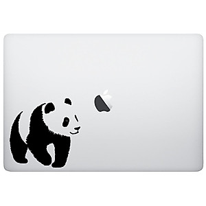 Laptop Decal - Panda Bear Cute - Matte Black Skins Stickers