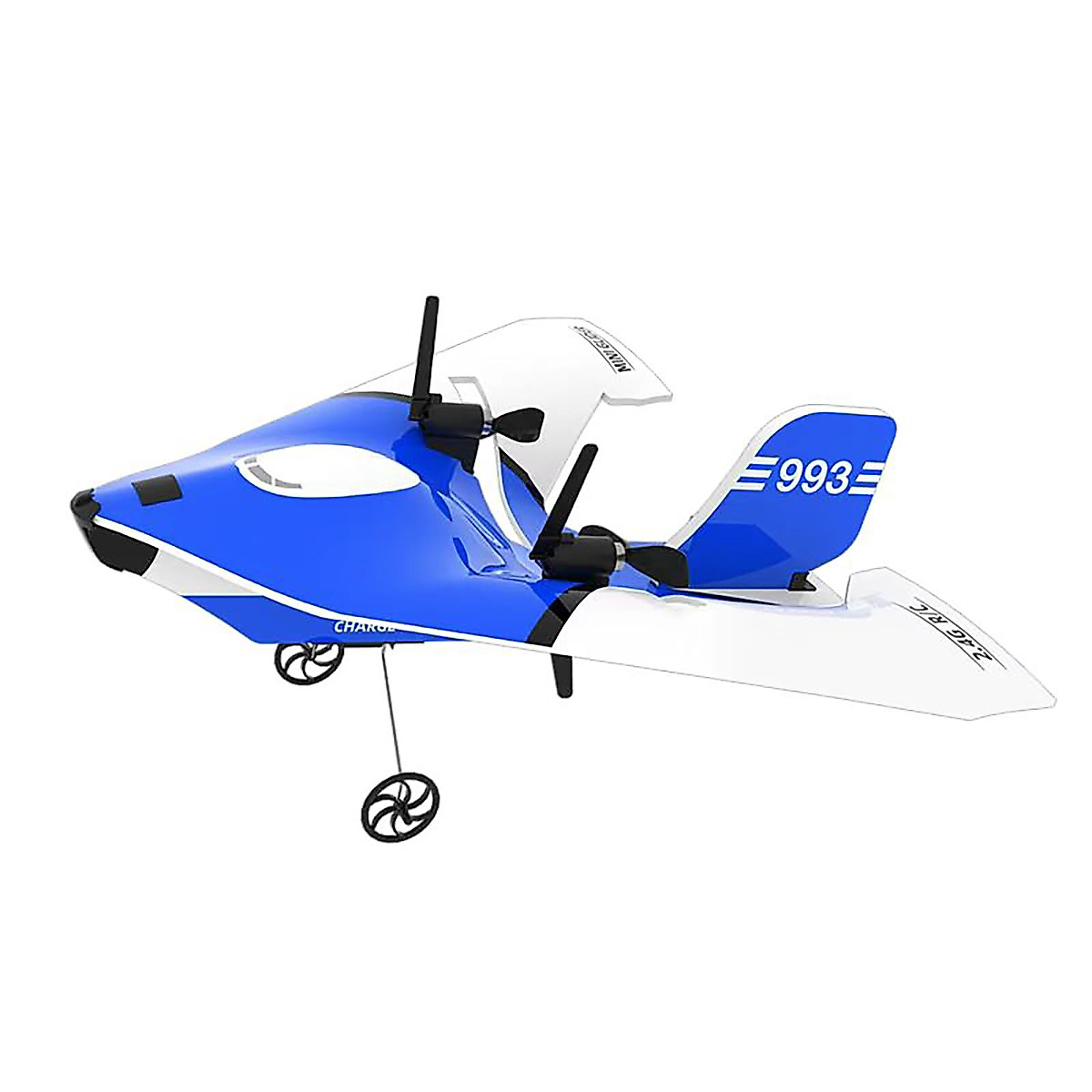 QI XING QX 2 CH Remote Control Airplane, 2.4Gh RC Airplane with Light Strip, RC Plane Ready to Fly, Easy to Fly RC Plane for Kids & Beginner,2023 You can Fly Any time Any Place (Blue)
