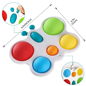 Pop Fidget Toys Handheld Game for Teens, Push Bubble Light up Puzzle Game Machine & Best Gifts for Kids, Quick Push Games Educational Sensory Toys, Stress Relief Party Favors Toy Age 3 -12