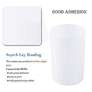 ENOMAKER PETG Filament 1.75mm White 1kg(2.2LBS) with Supper Good Layer Bonding Improved PETG for FDM 3D Printer Such as Creality Ender 3 Pro V2, CR-10/V2/V3, Voxelab Aquila etc.