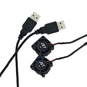 DEVMO 2pcs USB 5V DC Fan 2510 Small 2 pin Cooling Cooler Computer 25mm X 10mm (25x25x10)