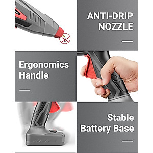 Avhrit Cordless Hot Glue Gun, Fast Preheating Glue Gun Kit with 20 Pcs Glue Sticks, Rechargeable Glue Gun with Built-in Battery, Auto Shut-off Glue Gun for Christmas Crafts, Repairs and DIY