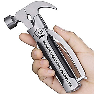 VEITORLD All in One Survival Tools Small Hammer Multitool, Gifts for Dad from Kids, Unique Birthday Gift Ideas for Dad Men Him from Daughter Son, Cool Gadgets Stocking Stuffers for Men