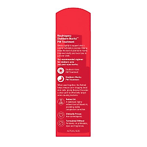 Neutrogena Stubborn Marks PM Treatment with Retinol SA, Face-Exfoliating Treatment to Help Reverse the Look of Post-Acne Marks & Uneven Skin Tone, Oil-Free, Non-Comedogenic, PM Treatment, unscented, 1.0 Fl Oz