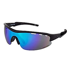 Rawlings Sporting Goods Youth Ry1803 Mirrored Baseball Sunglasses Black/Blue