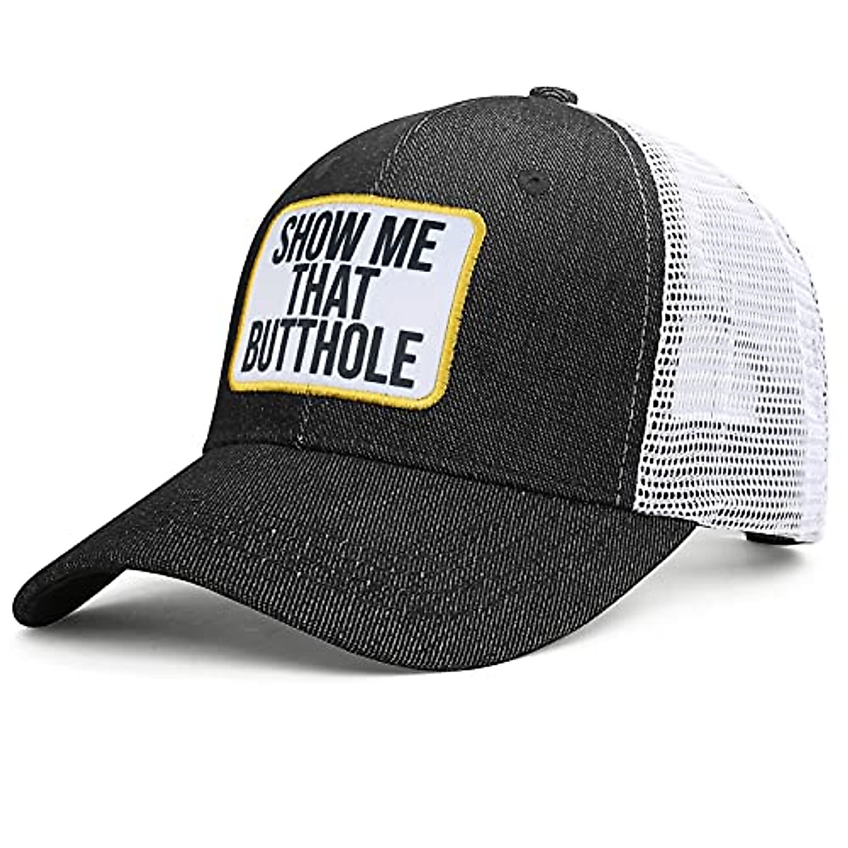 Show Me The Butthole Trucker Hat for Men Women Black Funny Hat Pride Lesbian Gay Baseball Cap