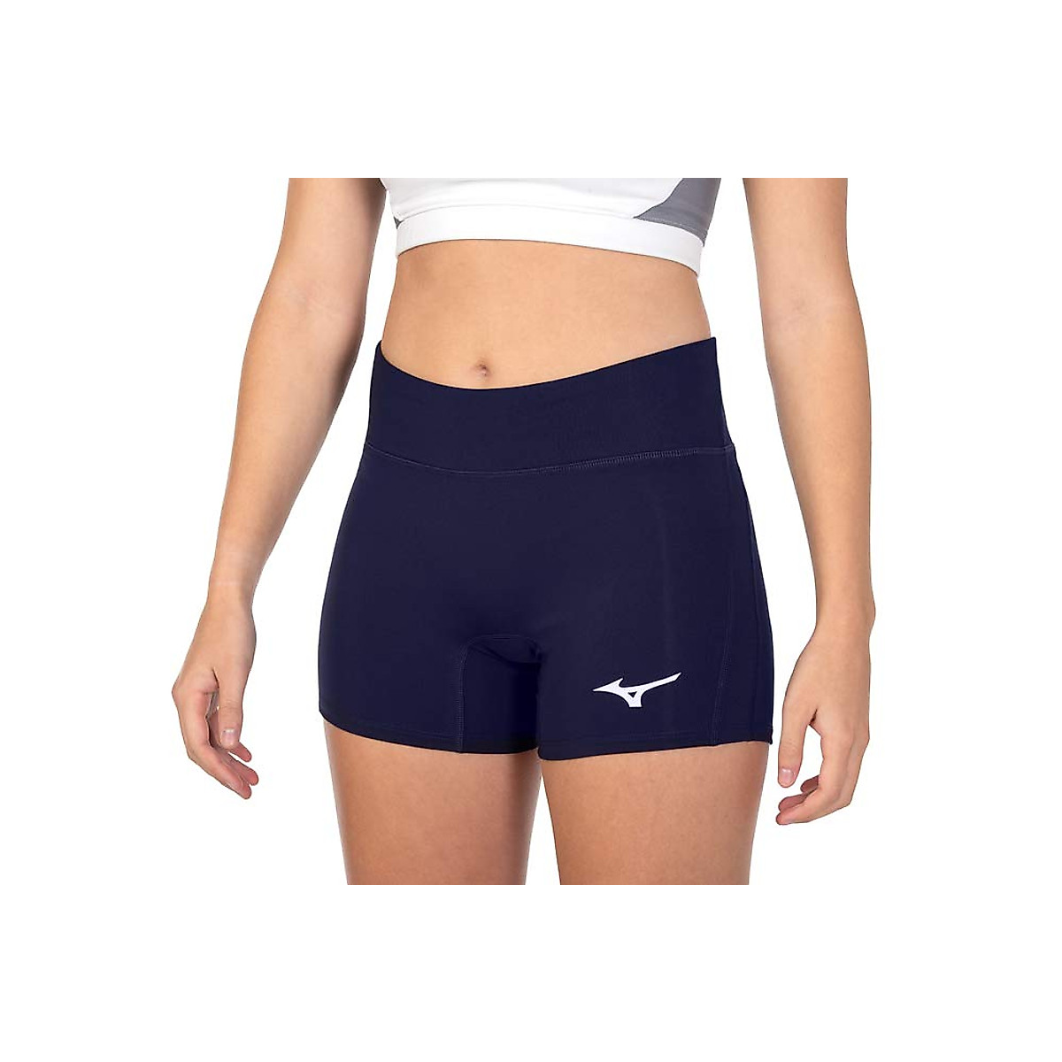Mizuno womens Elevated 4" Inseam Volleyball Shorts, Navy, X-Small