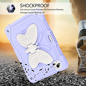 BENTOBEN for iPad Air 5th/4th Generation Case, for iPad Pro 11 inch Case 2021/2020/2018 with Pencil Holder 2 in 1 Heavy Duty Rugged Shockproof Kickstand Hybrid Protective Tablet Cover, Purple