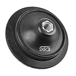 SGCB 5” RO Rotary Flexible Backing Plate, Hoop-and-Loop Face 5/8” Thread PU Soft Backing Pad Used On Rotary Polisher Sander for Sanding Polishing Buffing Finishing
