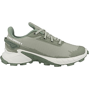 Salomon Women's ALPHACROSS 4 Gore-TEX Trail Running Shoe, Desert Sage, 7.5