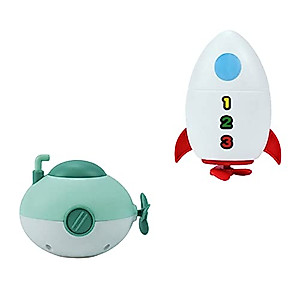 STOBOK Bath Toy 4 pcs for Sprinkler Wind Shop Game Home Water Plaything Children Interesting Time Creative Toddlers Bathtub Shower Rocket Toys Summer Accessories Baby Recreation Toy Kids Bath Toys