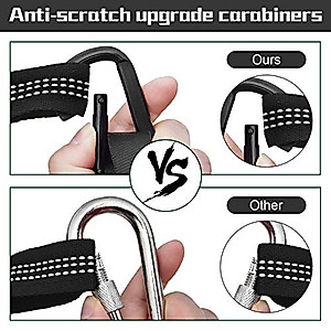 Grassman Hammock Hanging Adjustable Straps, Sturdy 10ft Long Hammock Strap Heavy Duty Tree Straps for Hammocks Camping Compact Bag Easy to Use White