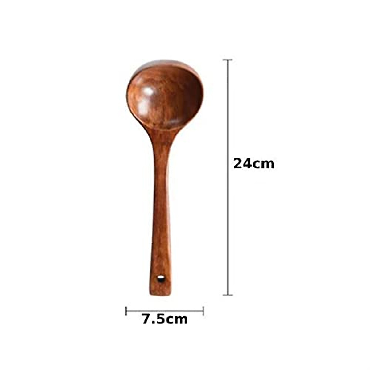 MABSSI Wooden Serving Spoon Ladle Large Natural Wood Soup Ladle Cooking Utensil Handmade Tableware for Kitchen Restaurant Porridge