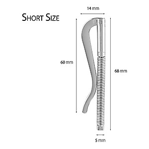 YBONNE 2Pcs 68mm Spring Metal Money Clip Insert Bar Replacement for Bifold Wallet