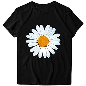 JEGULV March 20-25 Women Clothes Graphic Tees for Women Short Sleeve Loose Fit Tops Basic Casual Soft Blouse T-Shirts Summer Plus Size Tops 2025 On Amazon Today Prime Clearance Amaon Prime
