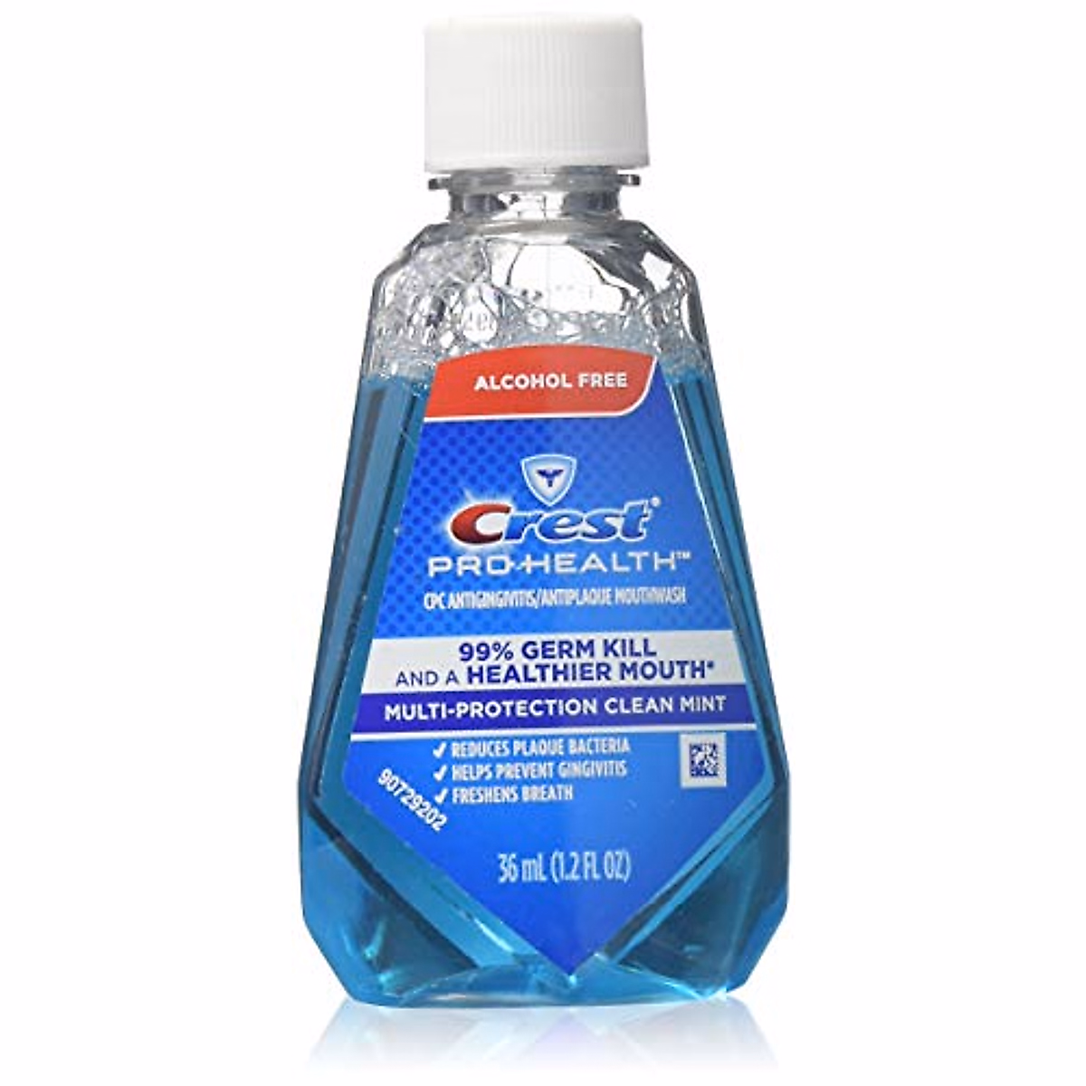 Crest Pro-Health Mouthwash, Alcohol Free, Multi-Protection Clean Mint 1.2 oz (Pack of 2)