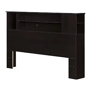 South Shore Vito Bookcase Headboard, Queen, Chocolate