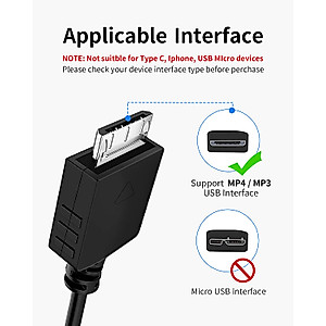 FEIYIU Replacement USB MP3 MP4 Player Charger Charging Cable - Compatible with Sony Walkman NWZ - A, S, E, X, Z Series - 5FT