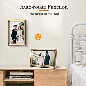 WiFi Digital Photo Frame 10.1 Inch IPS HD Cloud Smart Digital Picture Frame,16GB Storage, Wall Mountable, Auto-Rotate, Share Photos via App, Auto-Rotate, Send Photos from Anywhere