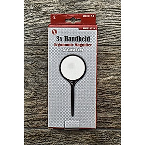 SE 3x Ergonomic Handheld Magnifier with 3" Glass Lens Dia. - MH2117-3