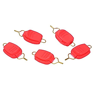 VBESTLIFE 5Pcs Fishing Line Stopper Lightweight Portable Fishing Line Holder Buckle for Drop Wheels Fishing Wire Keeper(Red) Other Fishing Tools and Accessories
