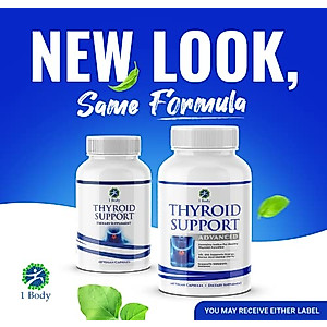 Thyroid Support Supplement for Women and Men - Energy & Focus Support Formula - Vegetarian & Non-GMO - Iodine, Vitamin B12 Complex, Zinc, Selenium, Ashwagandha, Copper, Coleus Forskohlii, & More 30 Day Supply