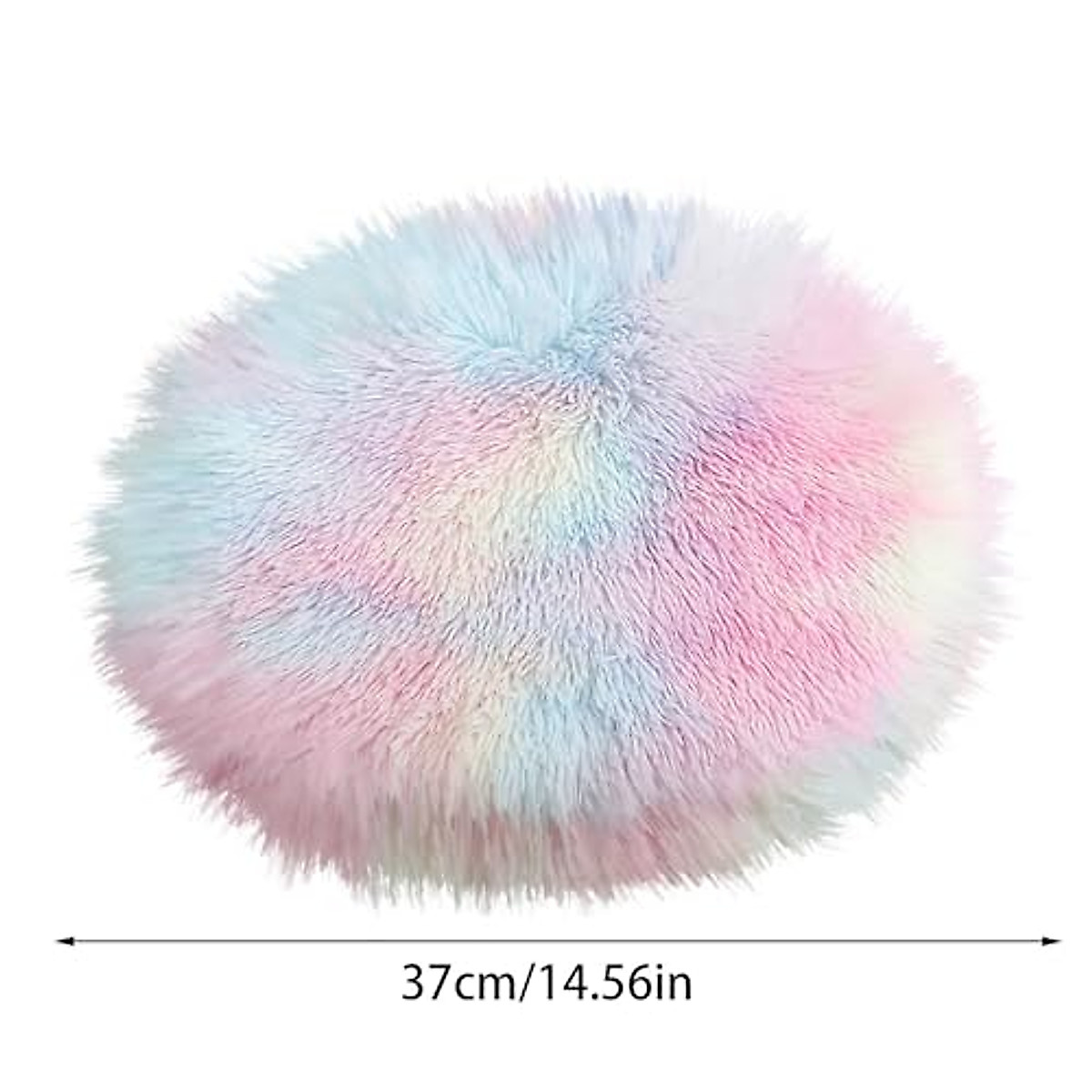 Calming Bed for Dogs Small Dog Bed Deals Today 2024 Round Pet Bed Fluffy Plush Faux Fur Anti-Anxiety Cute Comfort Dog Bed Dog Crate Bed(15 in)