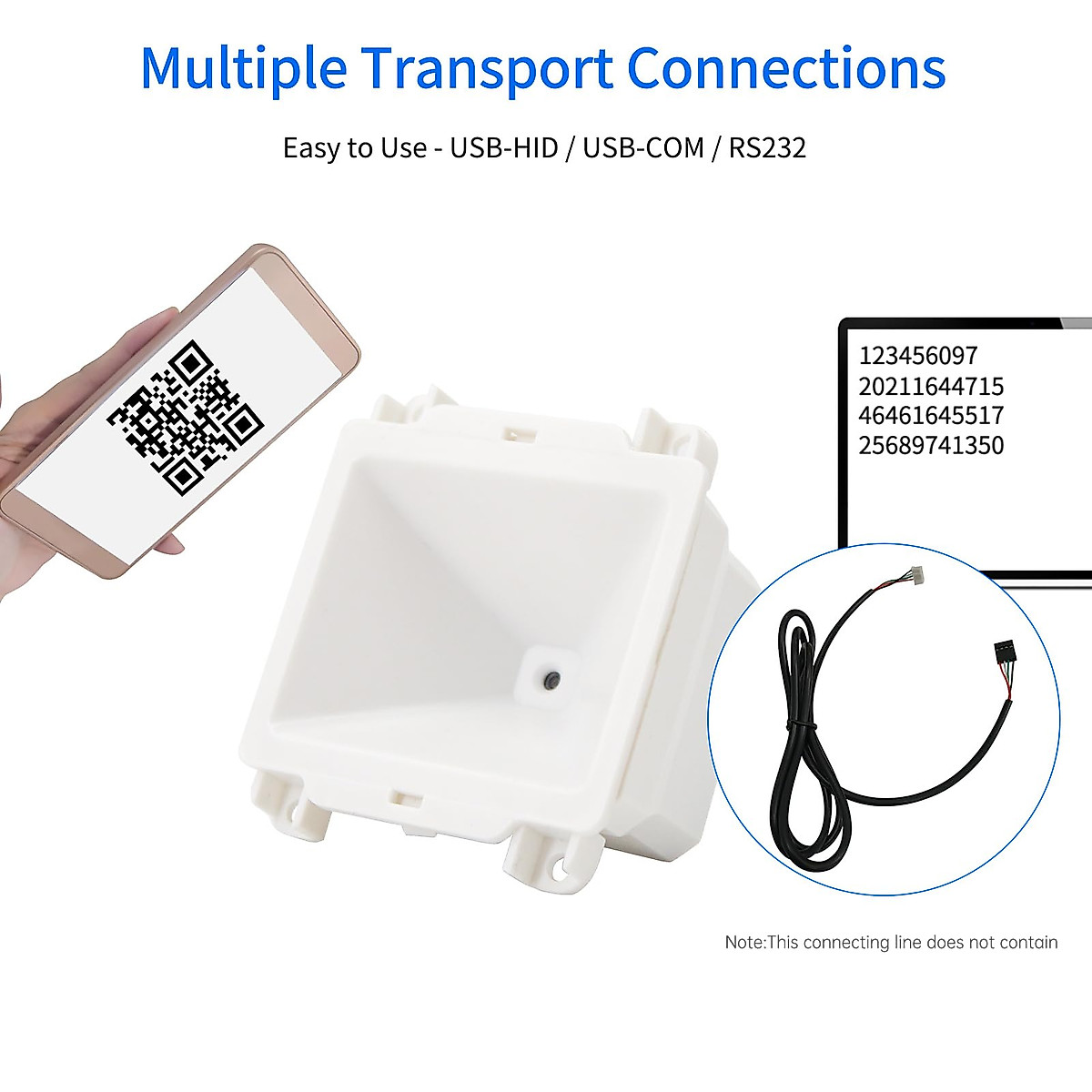 Embedded QR Code Scanning Module with USB 1D 2D Bar Codes Reader Identification Scan Device Used for Supermarkets Stores Payments