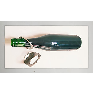 Set of Two Wall Mounted Wine Bottle Holders, Single Wine Rack (Build Your own) (Brushed Stainless)