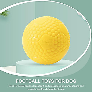 Yustery 2Pcs Dog Squeaky Balls Toys Plastic Rugby Football Toys Interactive Dog Toys Dog Bite Toys
