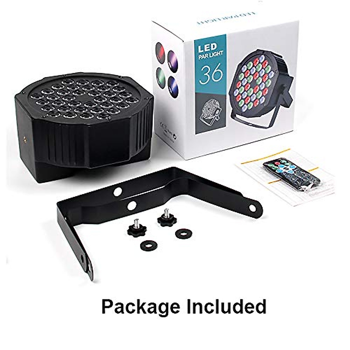 Kebert Par Lights, 36 Led DJ Stage Lights with Remote Control and DMX, 1W RGB Sound Actevated Stage Lights, 9 Modes Par Led Flood Lights for Wedding Bar Party DJ Show