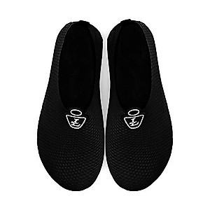L-RUN Womens Classic Barefoot Water Sports Skin Shoes Black L(W:8.5-9.5,M:7-7.5)=EU39-40
