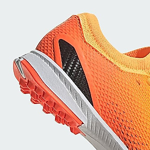 adidas X SPEEDPORTAL.3 Turf Football Shoe, Solar Gold/Black/Team Solar Orange, 5 US Unisex Big Kid