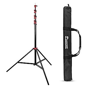 Flashpoint 13' Red Color Coded Pro Air Cushioned Heavy Duty Light Stand for Photography, This Portable Photography Light Stand Tripod is Lightweight + Durable, Ideal for All Indoor/Outdoor Purpose