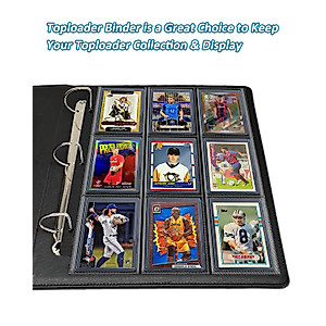 Toploader Binder Pages for Trading & Sports Card Toploader Storage, 9 Pocket Double-Sided Toploader Binder Sheets for TCG Toploaders, 252 Pockets