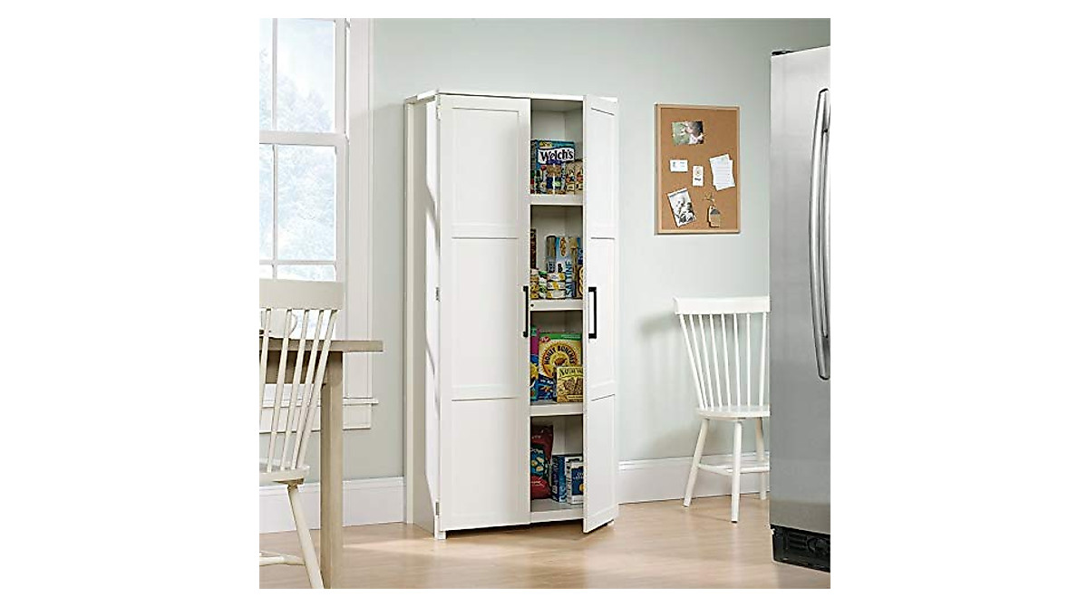 Sauder HomePlus Storage Cabinet - White Finish for Versatile Home Storage