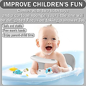 Baby Bath Seat,Baby Bathtub Seat for 6 Months & Up, Infant Bath Seat with Secure Suction Cups, Non-Slip Toddler Bath Seat TOPMINO