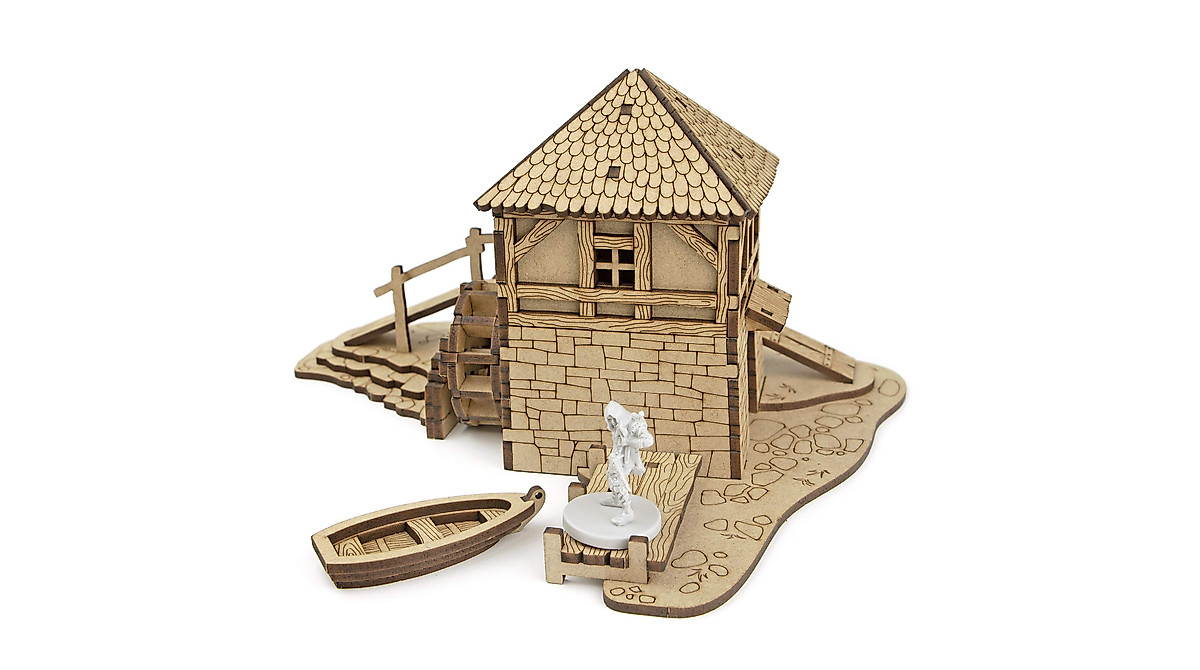 TowerRex Wooden Watermill - DND Terrain for RPGs