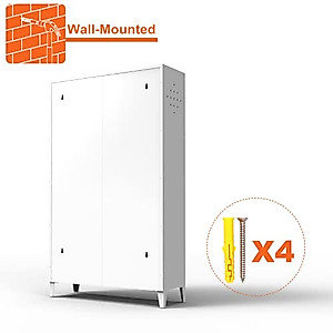 Wekity 3 Drawer All Steel Shoe Cabinet, Freestanding Shoe Rack Storage Organizer with Flip Door, Modern Tipping Bucket Shoe Cabinet for Entryway, Hallway, Bedroom (White)