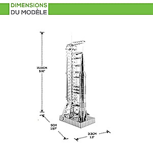 Fascinations Metal Earth Apollo Saturn V with Gantry 3D Metal Model Kit