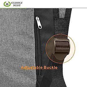 Cuddly Nest Oxford Laundry Bag 2 in 1 - Durable Laundry Backpack with Adjustable Shoulder Strap for College Dorm Apartment Travel(M, Grey)