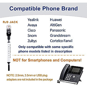 Arama Phone Headset with Microphone Noise Cancelling, Office Telephone RJ9 Headsets Compatible with Yealink T46G T48G T42S T46S T48S T42U T43U T54W T57W T58W VP59 Grandstream Aastra